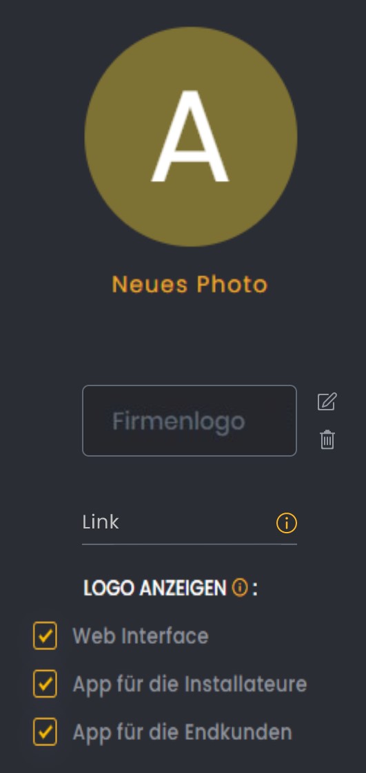 Logo anzeigen und verlinken – Solar Manager