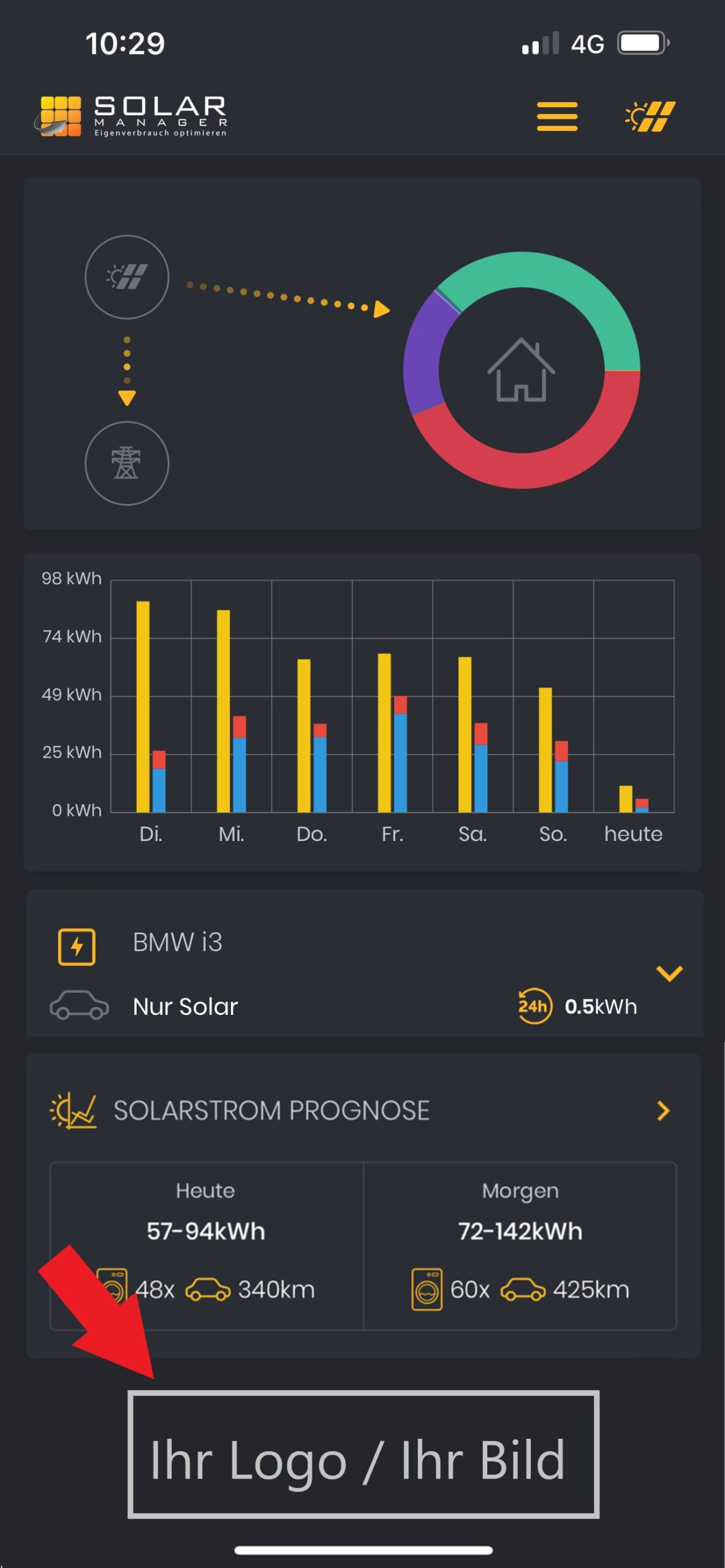 Logo anzeigen und verlinken – Solar Manager